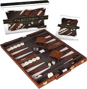 Amazon.com: Crazy Games Backgammon Set - Classic 14.75 Inch Backgammon ...