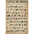 Amazon.com: GOThDOThYE Wood Knowledge Metal Tin Sign Types Of Wood ...