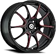 Amazon.com: Konig Illusion Black Ball Cut Red Wheel (17x7"/5x114.3mm ...