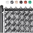 Amazon.com: Fenpro Chain Link Fence Privacy Tape (Obsidian Black ...