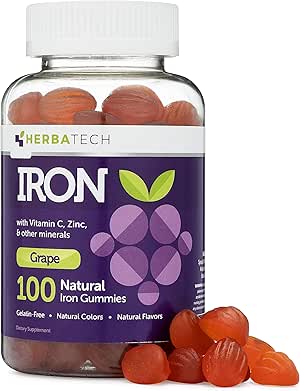 Amazon.com: Iron Gummies for Adults and Kids, Chewable Multivitamin ...