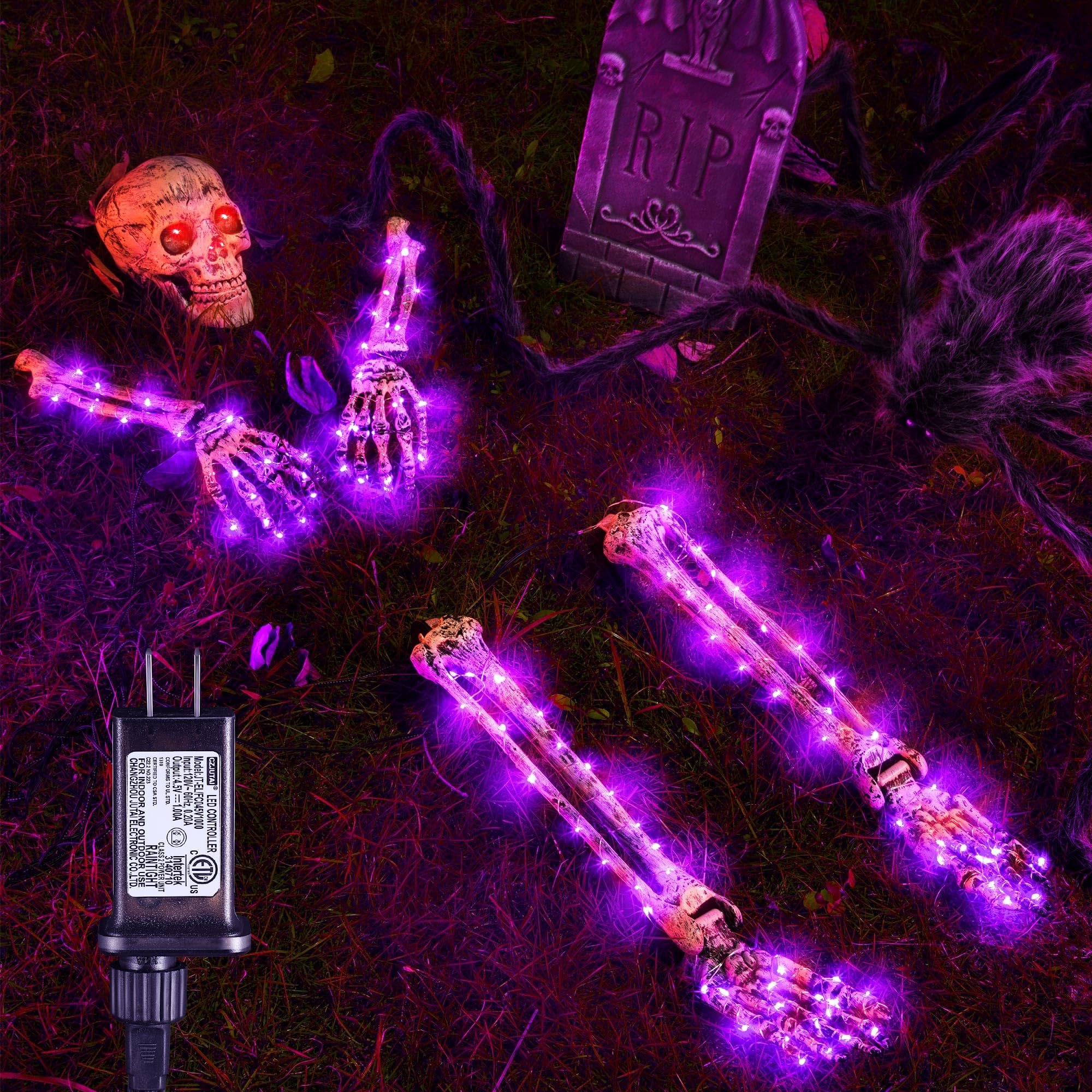 Enhon Halloween Skeleton Yard Decoration, Graveyard Decorations with 8 ...