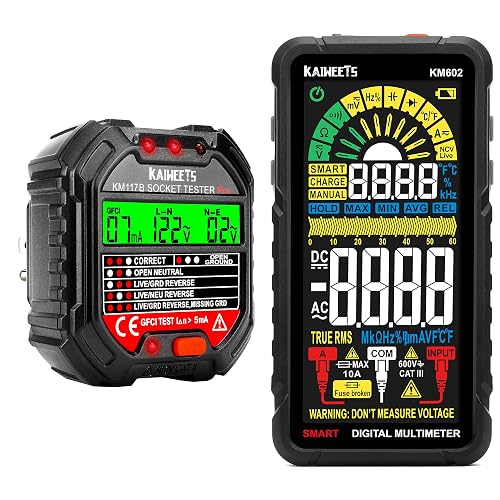 KAIWEETS Outlet Tester Electrical GFCI Receptacle Detector with LCD ...