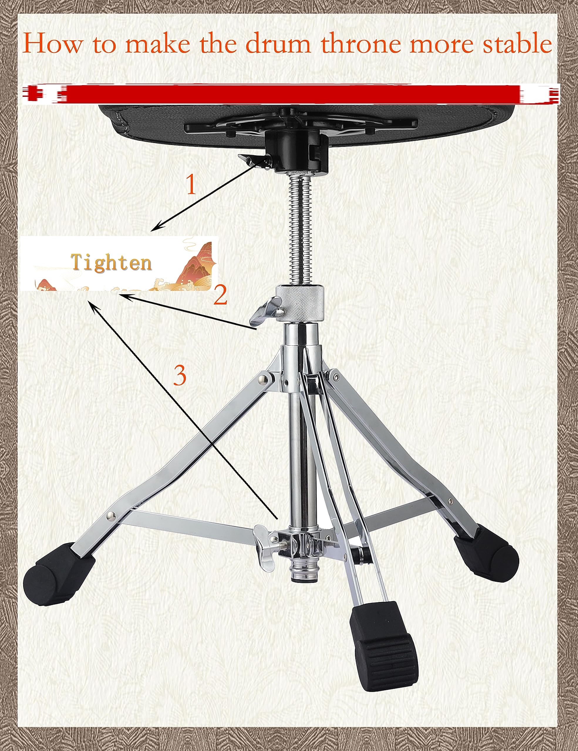 Mua Liscym Drum Throne, Padded Seat Height Adjustable Drum Stool, Ergonomically Designed ...