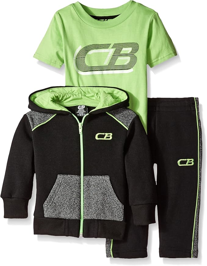 Buy CB Sports Little Boys' 3 Piece Athletic Hoodie, T-Shirt, and Pant ...