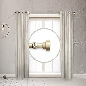 Amazon.com: Rod Desyne 1" Side Curtain Rod, 12-20 inch (Set of 2 ...