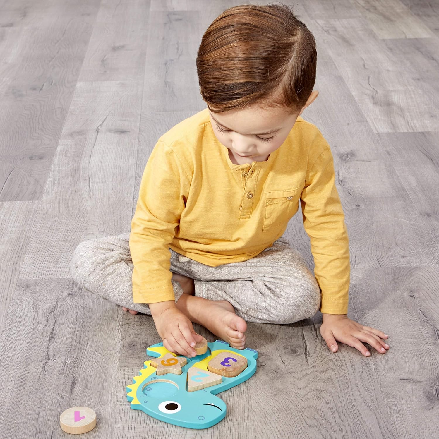 Little Tikes Wooden Critters Number Puzzle – With 5 Reversible Numbered ...