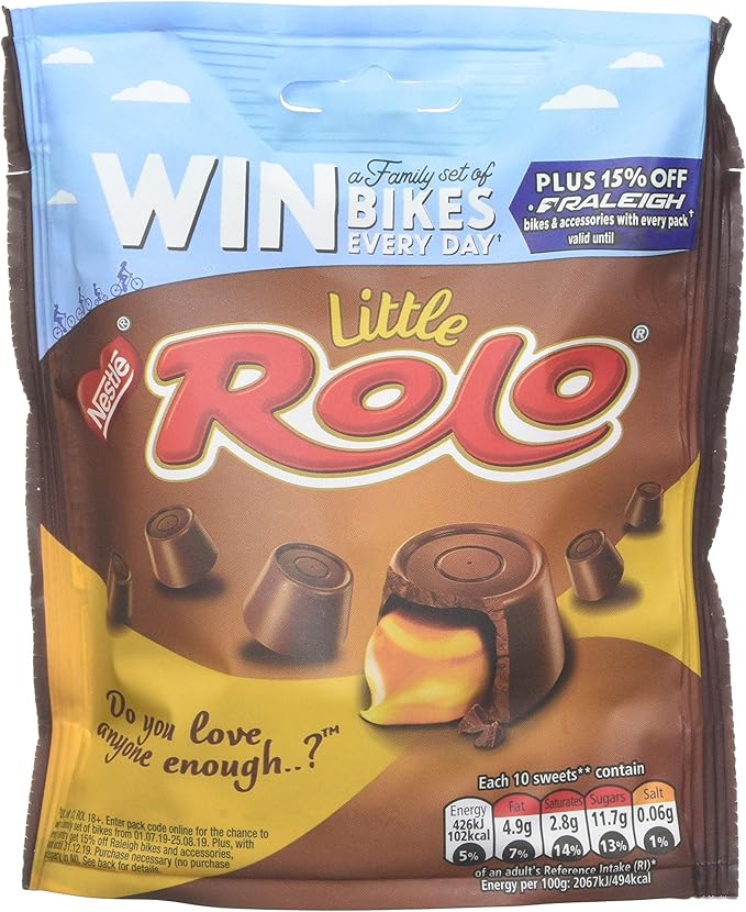 ROLO Milk Chocolate Caramel Sharing Pouch, 103 g - Pack of 8: Amazon.co ...