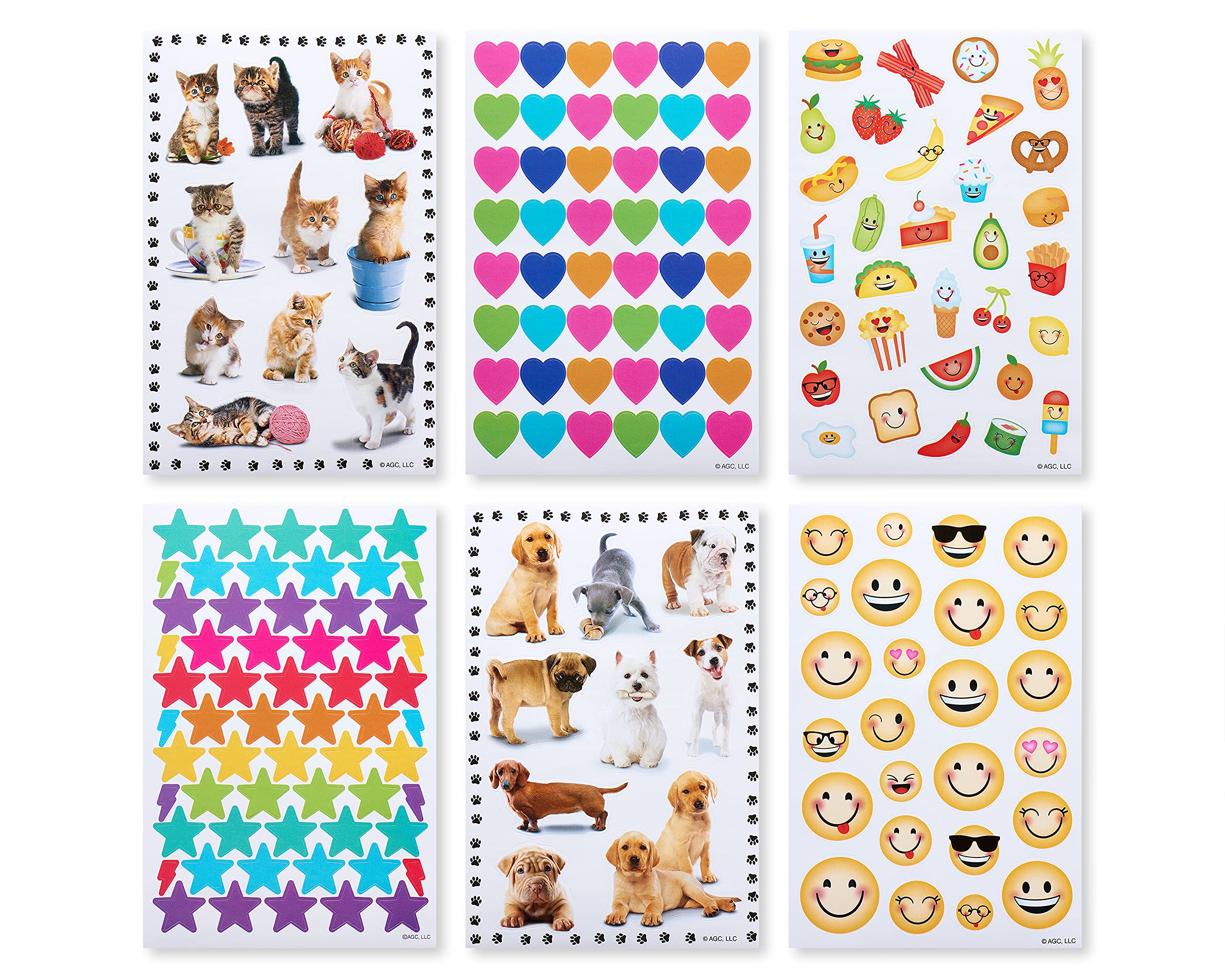 Mua Stickers for Kids, Assorted Shapes, Animals and Smiley Faces (599 ...