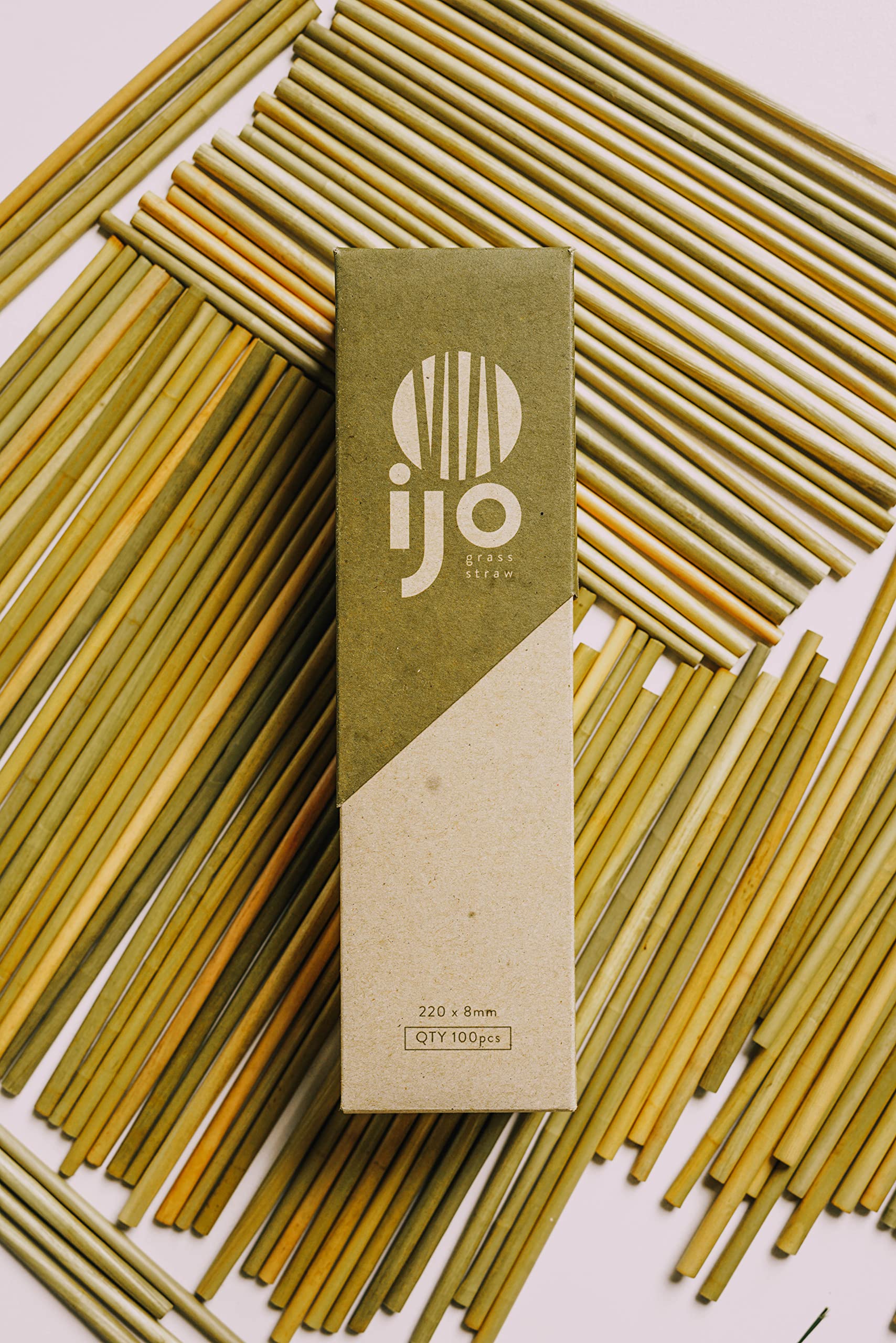 Mua IJO grass straws 100% natural, biodegradable, compostable, plastic ...