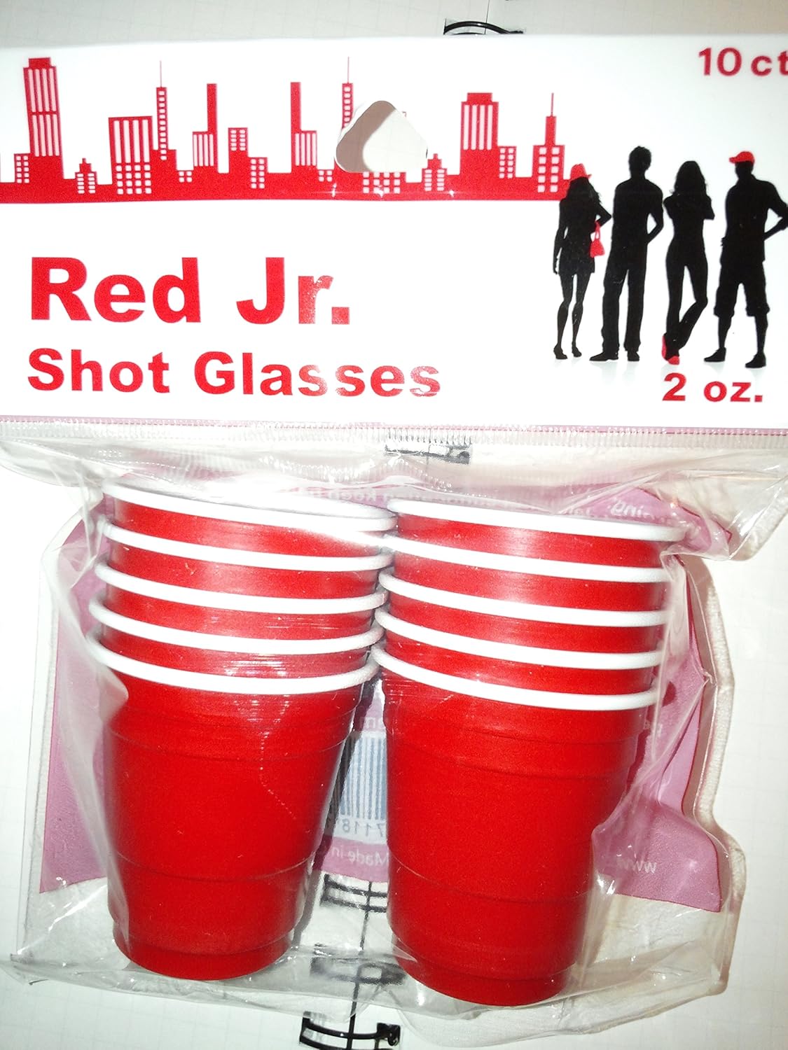 Amazon.com | Red Jr. Shot Glasses - Red Cup Shot Glasses (10 count ...