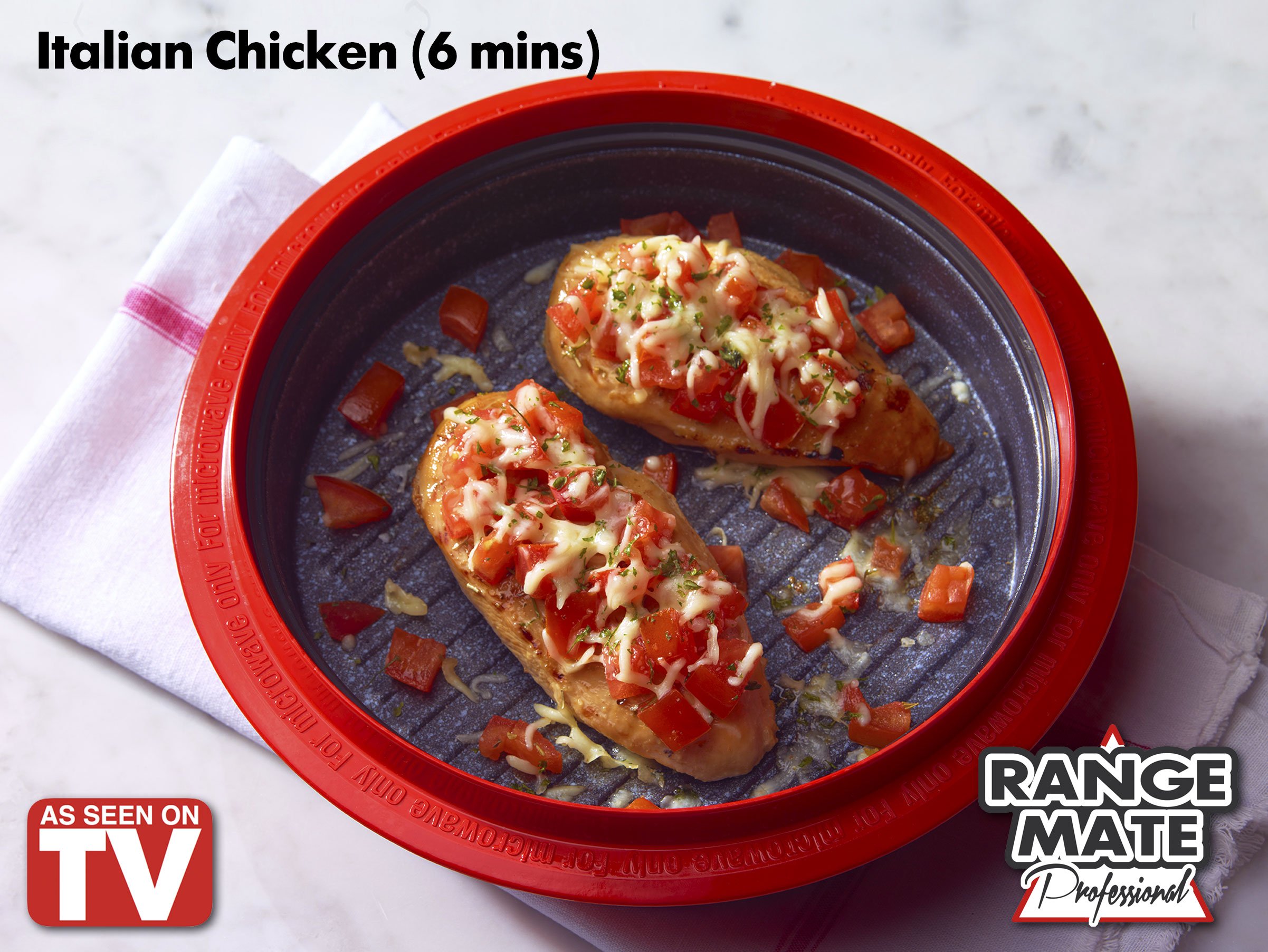 Range Mate Pro Deluxe Nonstick Microwave 5-in-1 Grill Pot/Pan Cookware ...