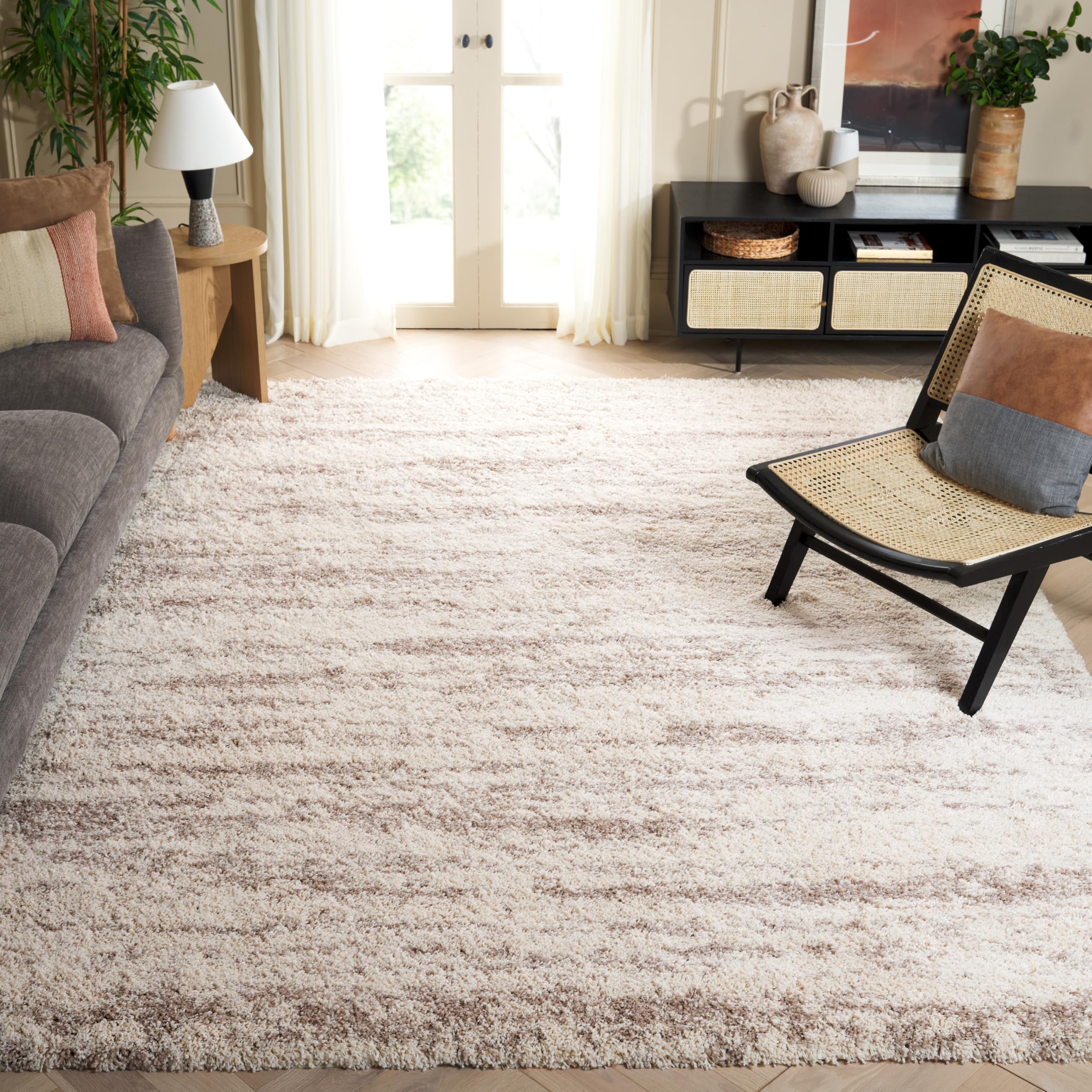 SAFAVIEH Hudson Shag Collection Area Rug - 10' x 14', Ivory & Beige ...