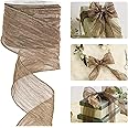 Amazon.com: HUIHUANG Copper Brown Wired Ribbon 2-1/2" Shiny Crinkle ...