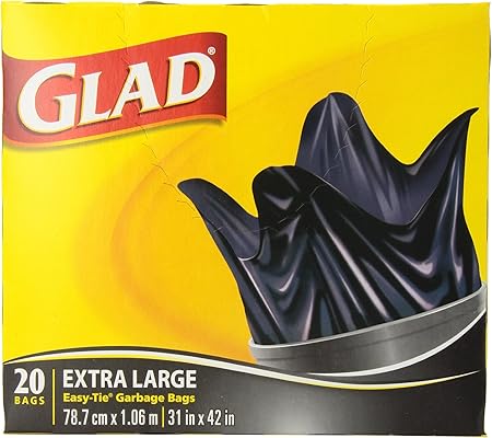 Glad Black Garbage Bags - Extra-Large 135 Litres - 20 Trash Bags ...