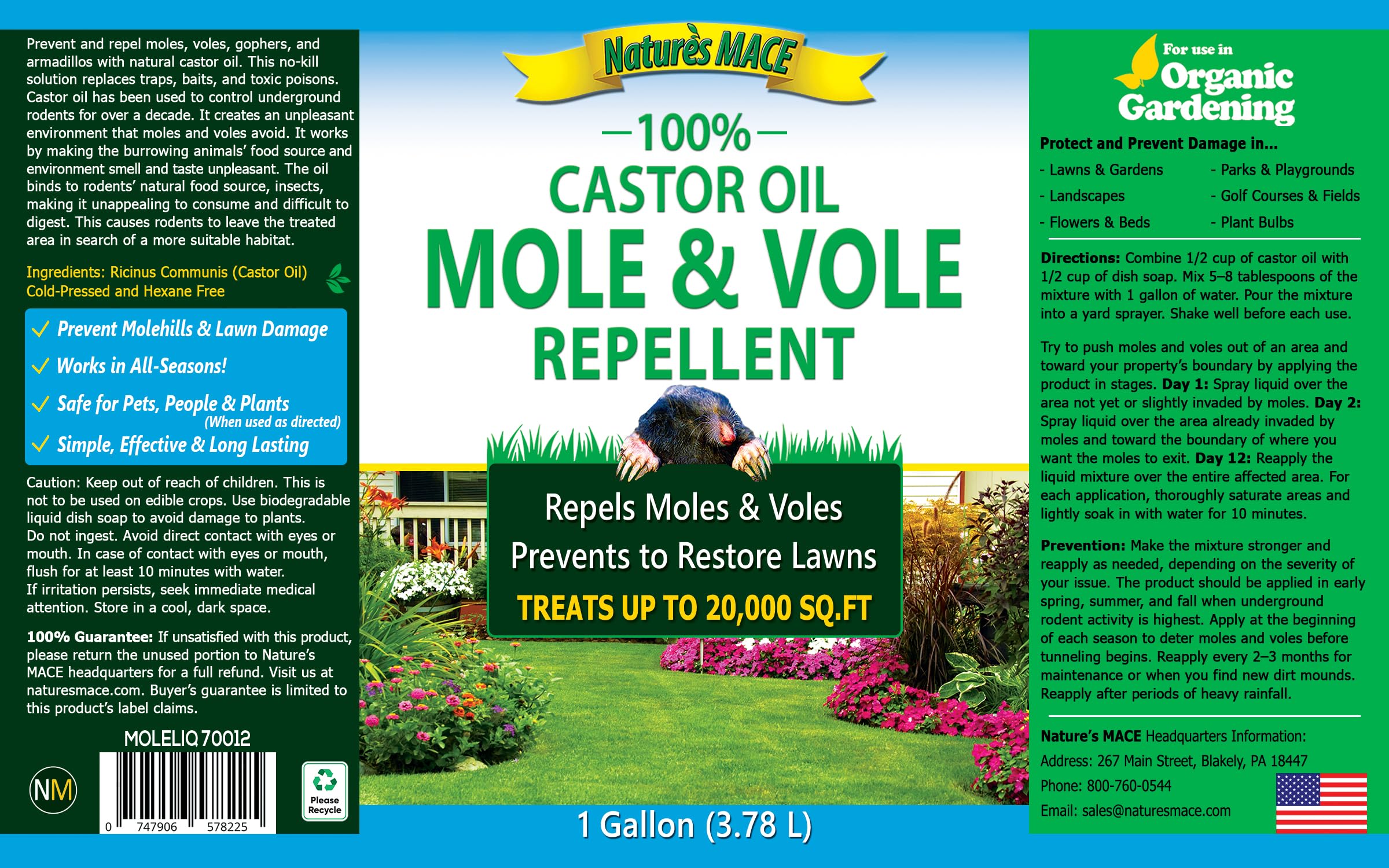 Mua Nature's MACE Mole and Vole Mace, Mole Deterrent for Yard, 1 Gallon ...