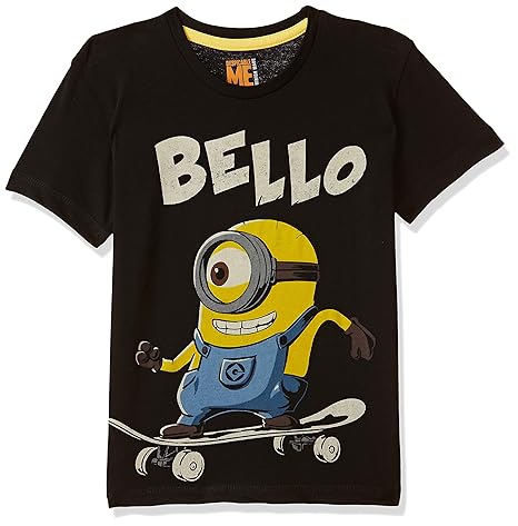 Buy Minions Boys' Plain Regular Fit T-Shirt at Amazon.in