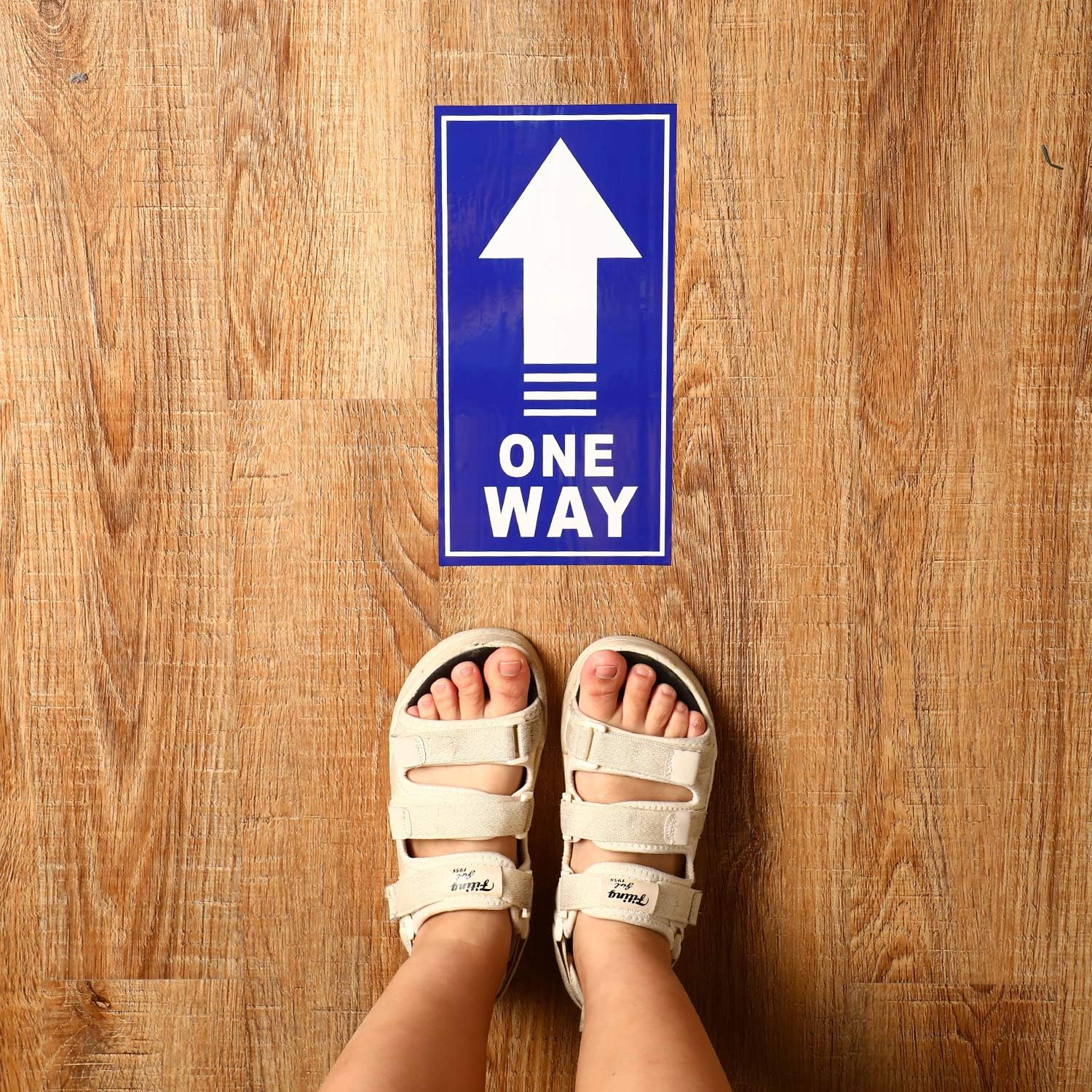 25 Pieces One Way Floor Decal Sign Directional Arrows Stickers Social ...