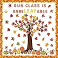 Amazon.com: Haooryx Fall Autumn Unbeleafable Artificial Leaves Cutouts ...