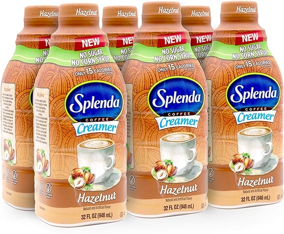 Splenda Sugar Free, Low Calorie Coffee Creamer (Hazelnut, 32 oz (Pack ...