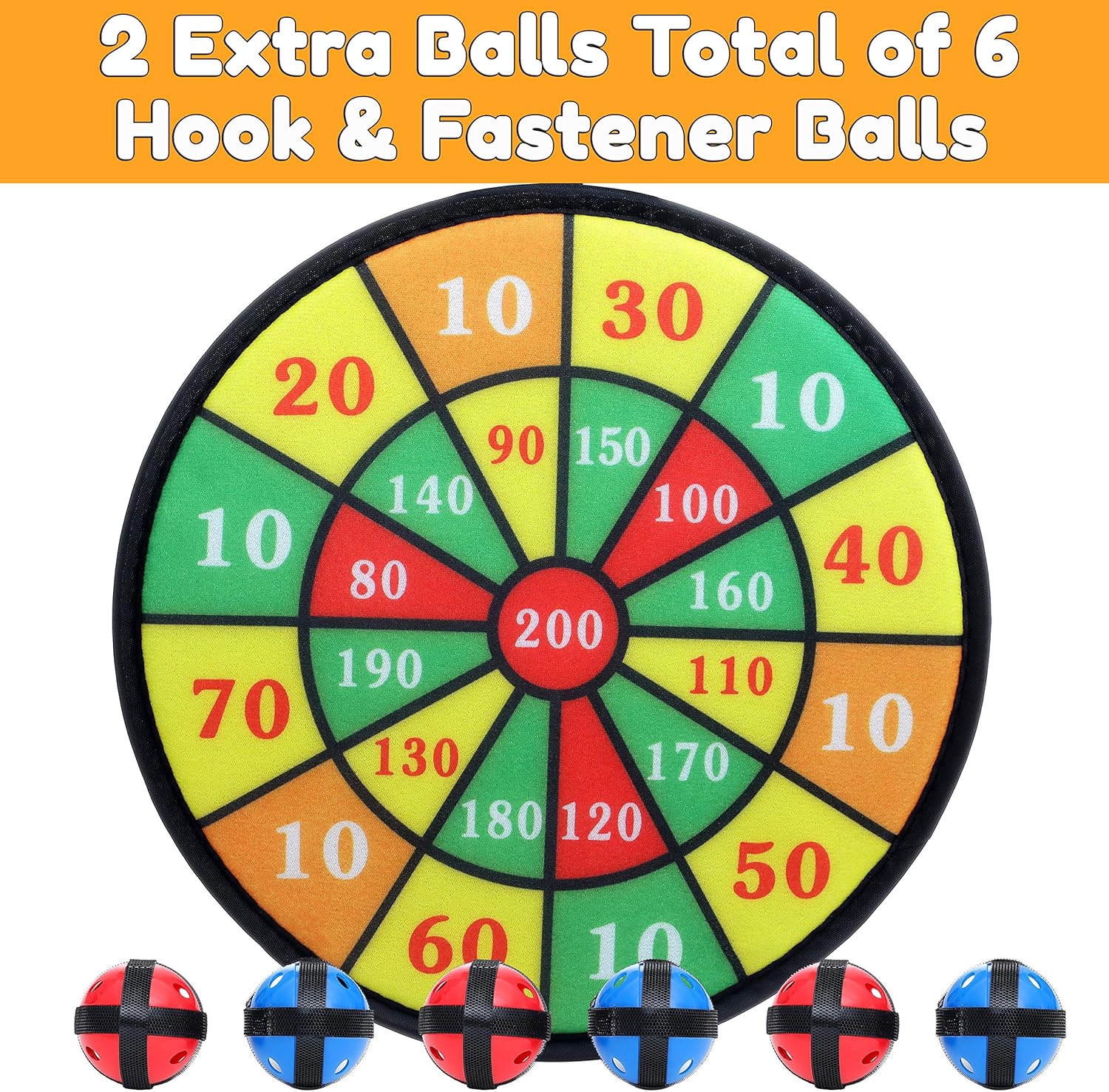 Fabric Dart Board Game with Balls Using Hook and Loop System | Classic ...
