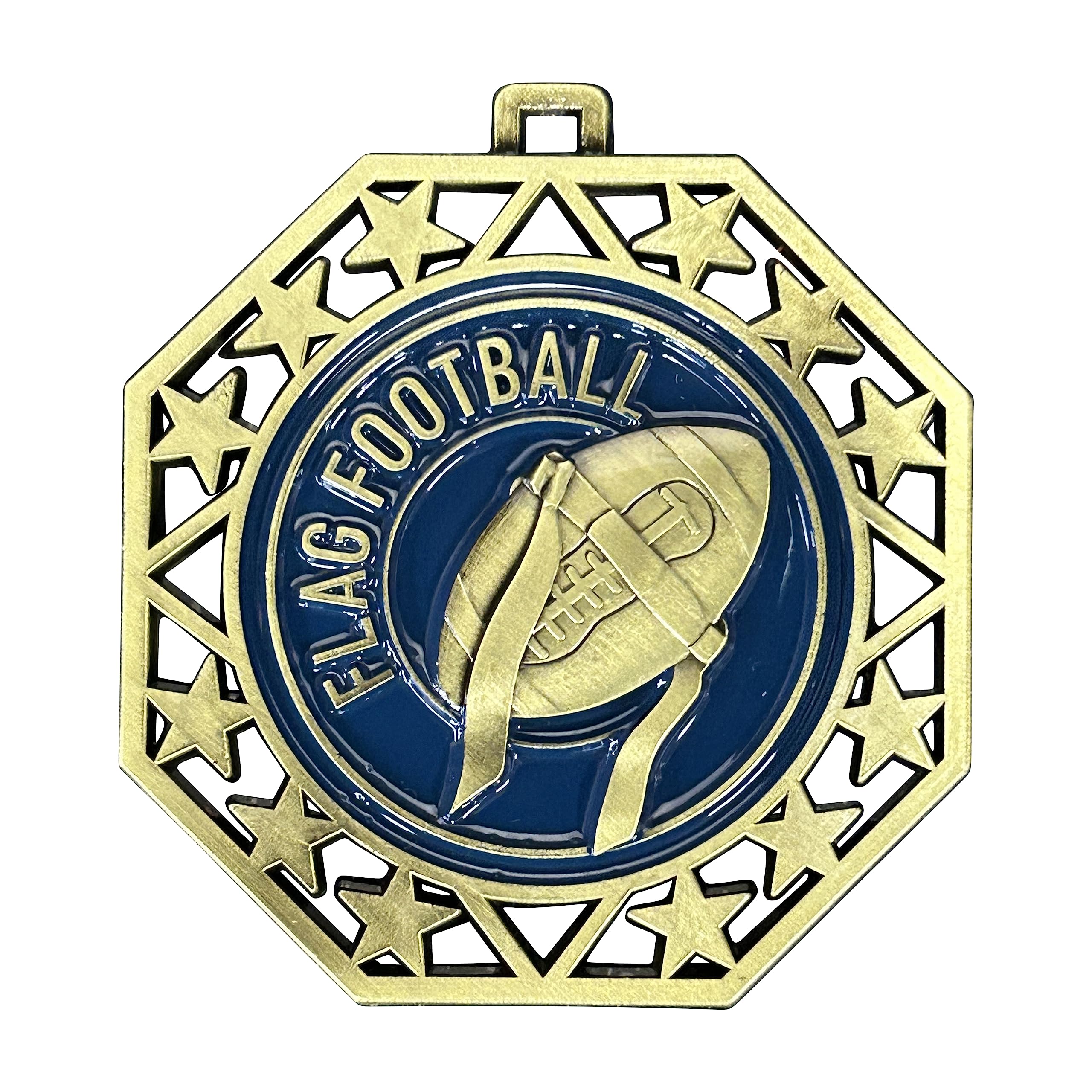 Express Medals Flag Football Gold Medals Trophy Award with Neck Ribbons ...