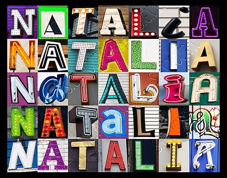 Amazon.com: NATALIA Personalized Name Poster Using Sign Letters (16"x20 ...