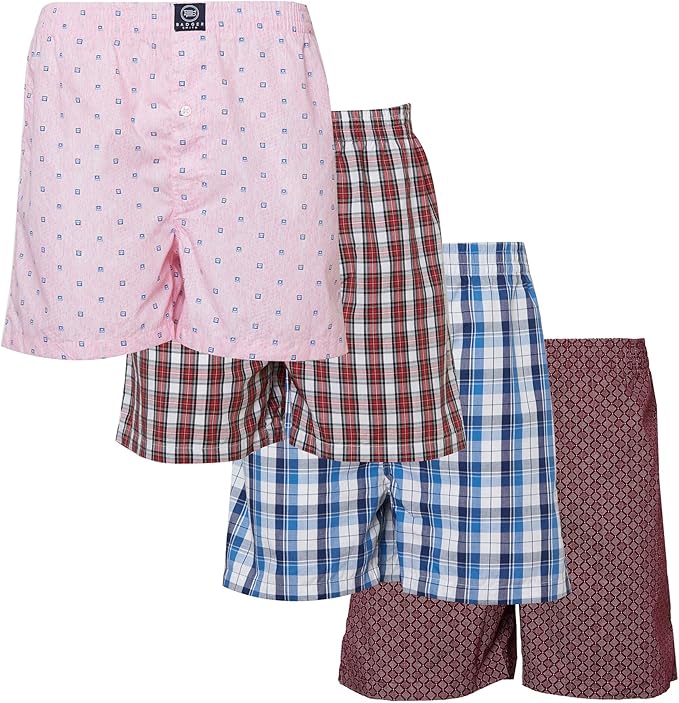 Badger Smith Men's 5 - Pack 100% Cotton Print and Plaid Multicolor ...