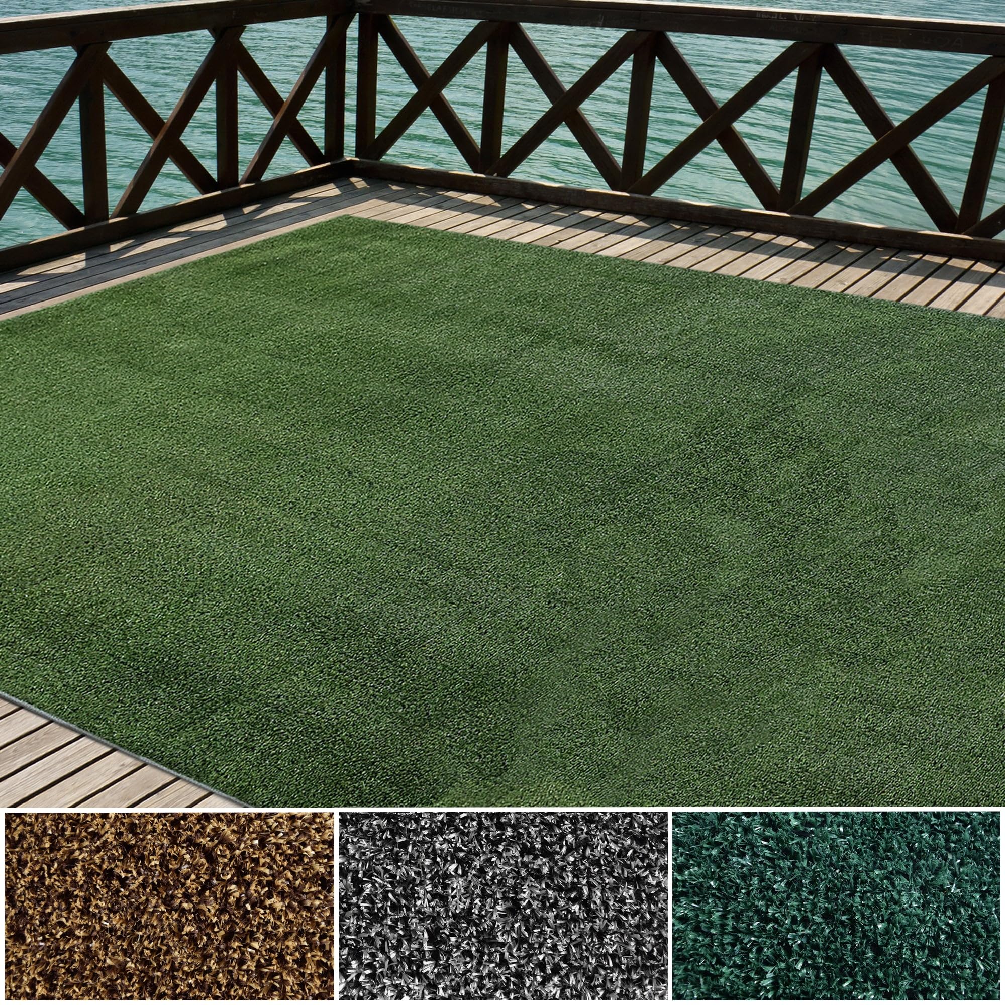 iCustomRug Indoor/Outdoor Turf Carpet & Rugs, Synthetic Grass ...