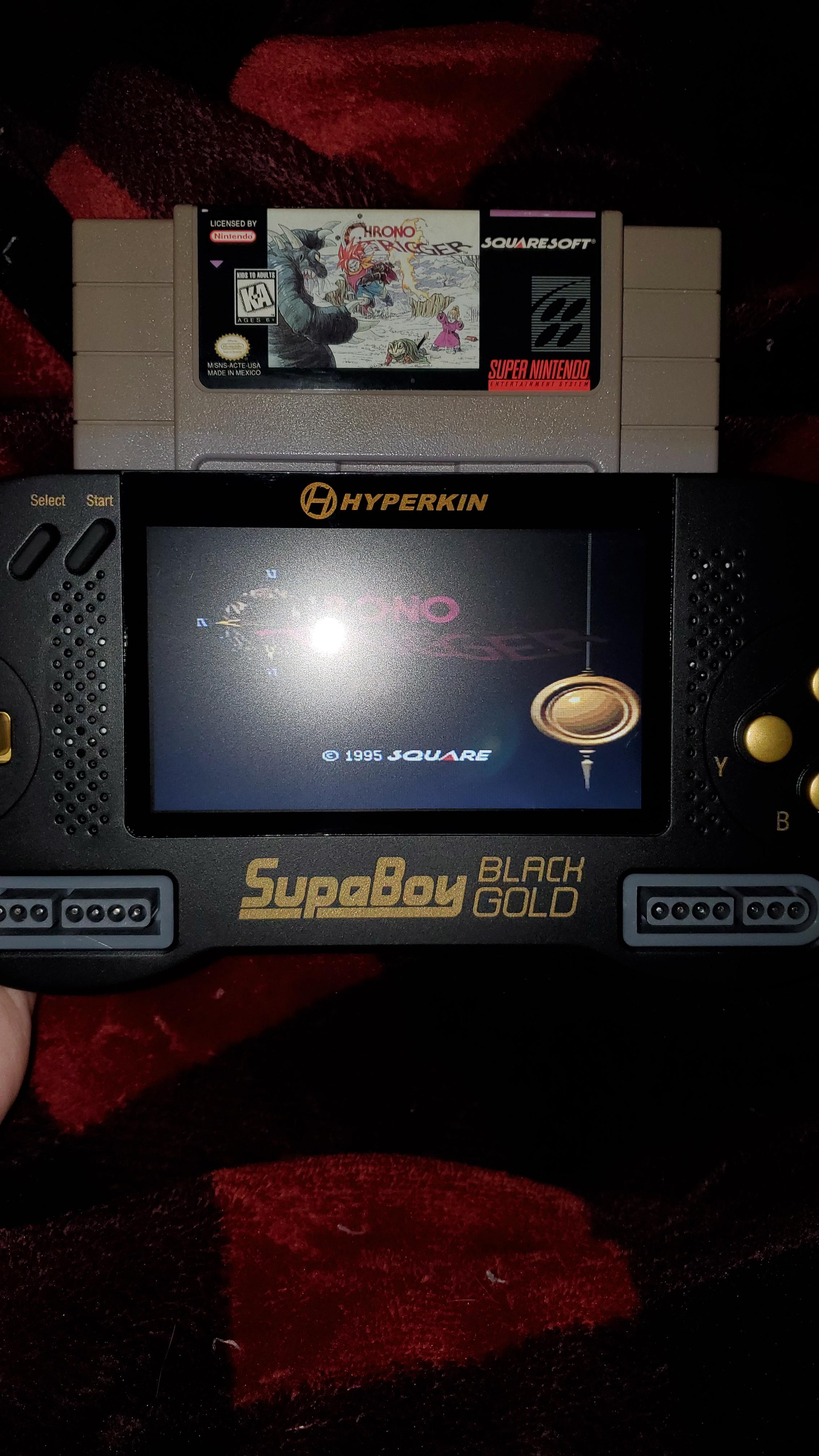 $22/mo - Finance Hyperkin SupaBoy Blackgold Portable Pocket Console for Super NES/Super Famicom ...