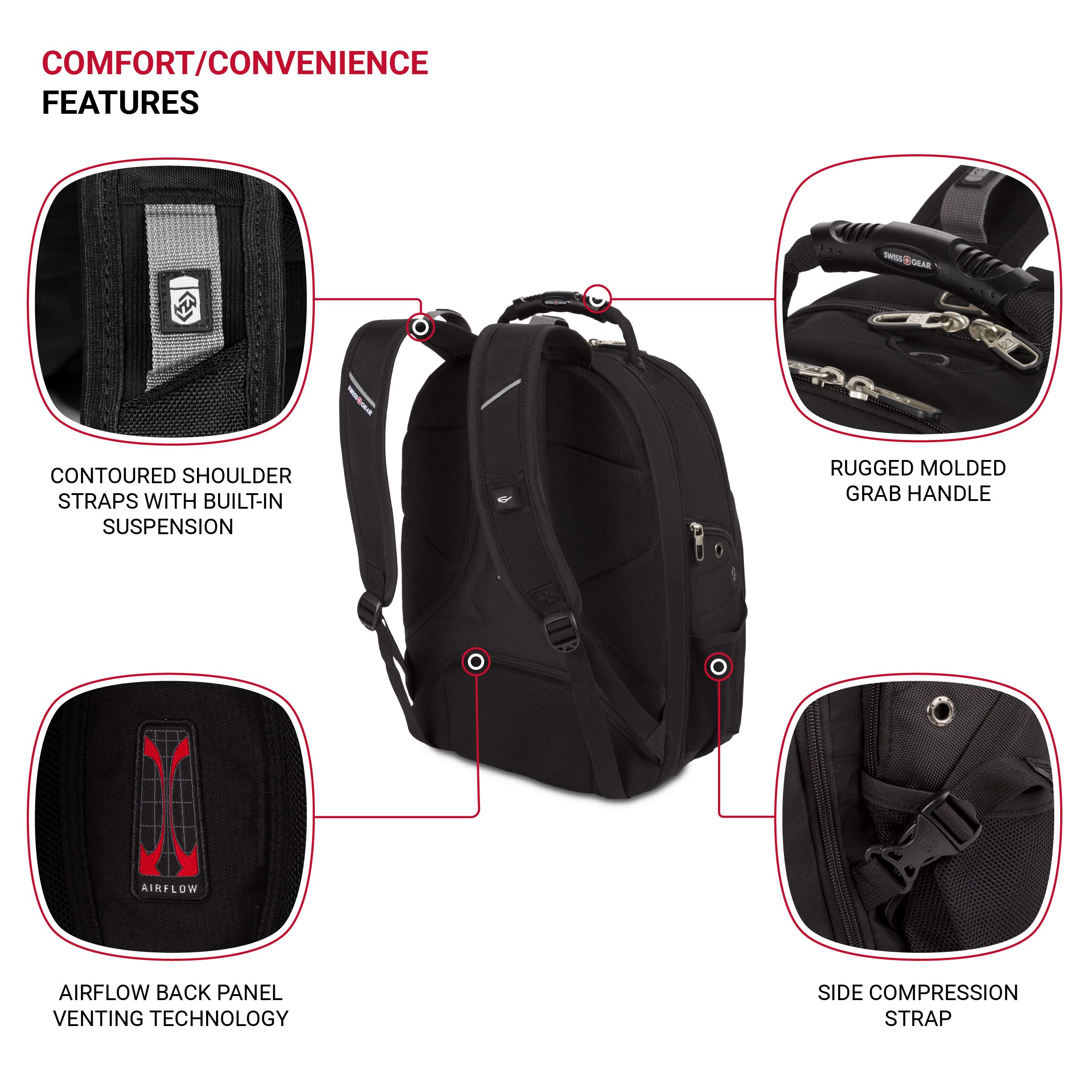 Mua 1923 ScanSmart Laptop Backpack, Black/Silver, 17-Inch trên Amazon ...