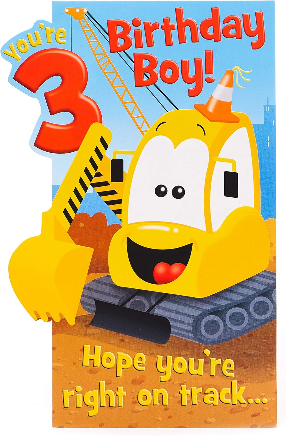 Amazon 3rd Birthday Card Birthday Card For 3 Year Old Boy Fun 