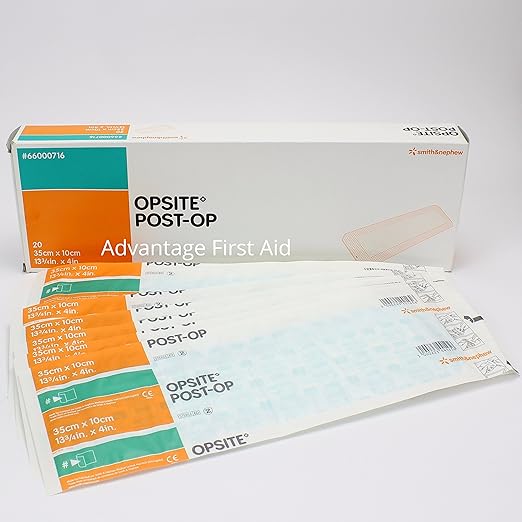Pack of 10 OpSite Post-Op Absorbent & Waterproof Adhesive Dressings 30 ...