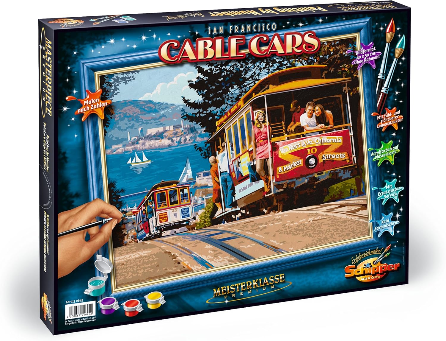 Schipper 609130645 - Malen nach Zahlen - San Francisco Cable Cars, 40x50 cm: Amazon.de: Spielzeug
