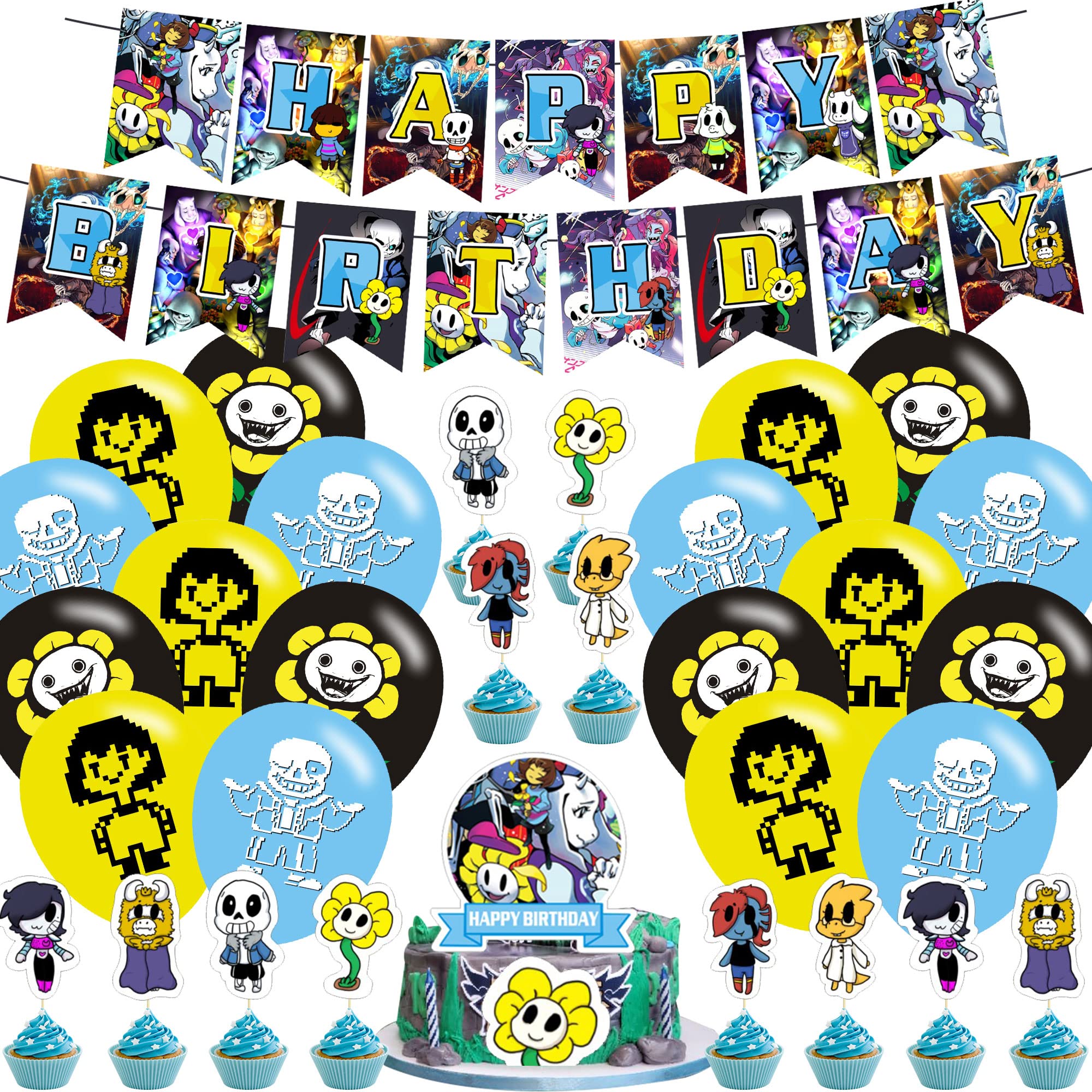 Mua DOSSEL Undertale Birthday Party Decorations, Cartoon Undertale Game ...