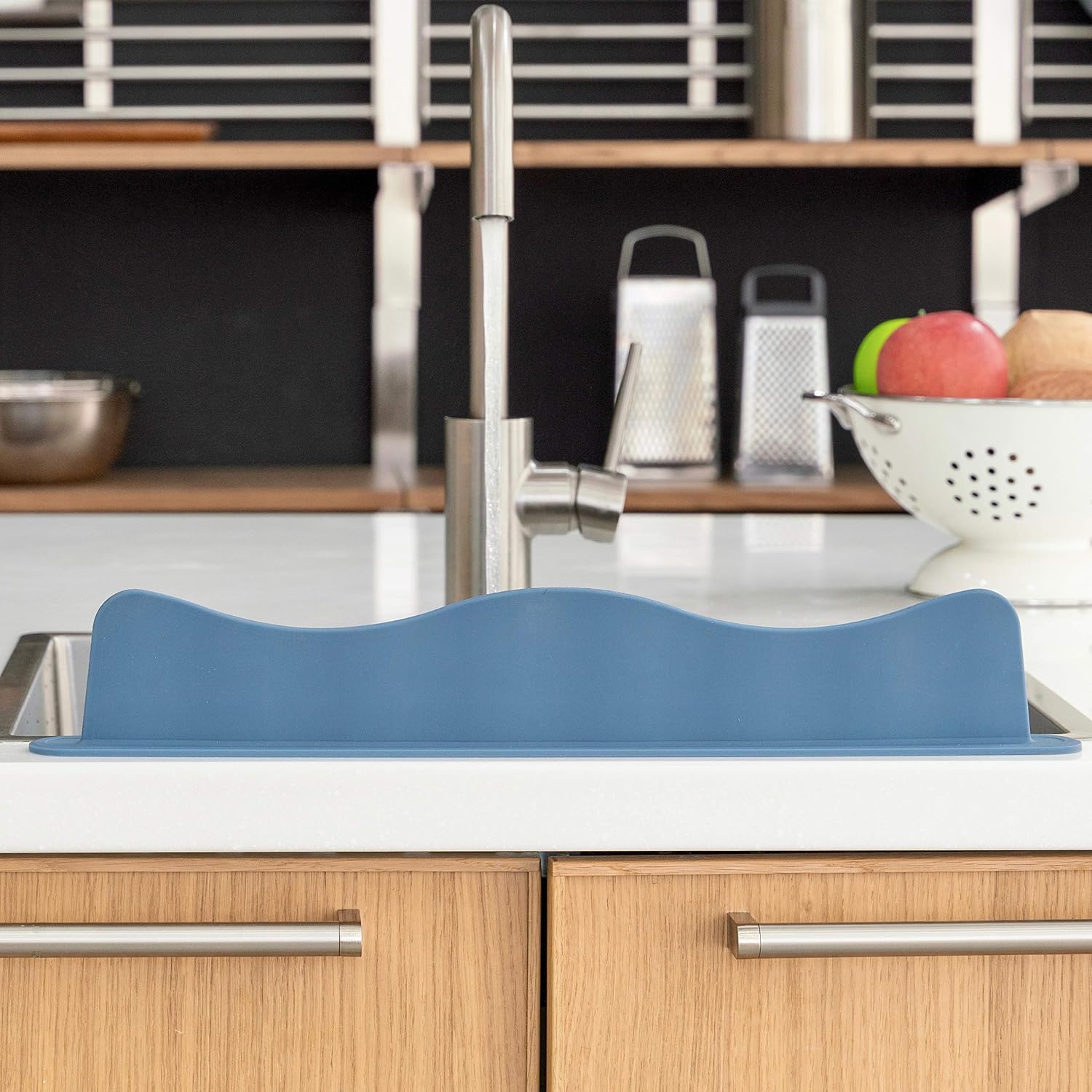 Amazon.com: Blue Ginkgo Sink Splash Guard - Premium Silicone Water ...