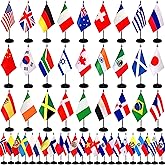 Amazon.com: TSMD 202 Countries International World Desk Flags Set Small ...