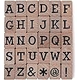 Amazon.com: Large Uppercase Alphabet Wood Stamp Set by Recollections ...