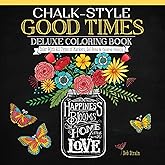 Chalk-Style Nature Coloring Book: Color with All Types of Markers, Gel ...