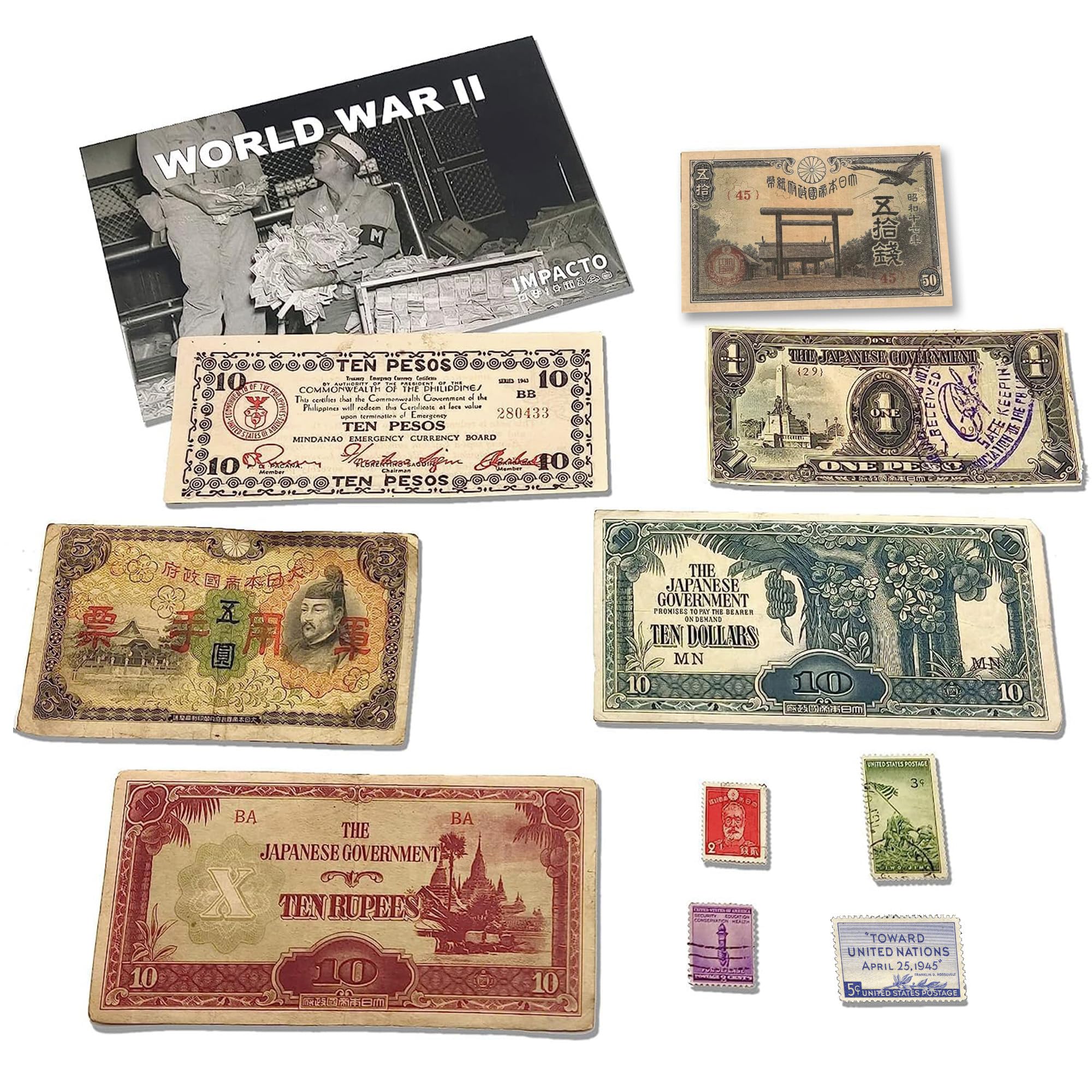 Mua Pacific War Collection - 10 Banknotes Used During World War II ...