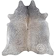 Amazon.com: Genuine Grey Beige Cowhide Rug Large 6 x 7ft 180 x 220cm ...