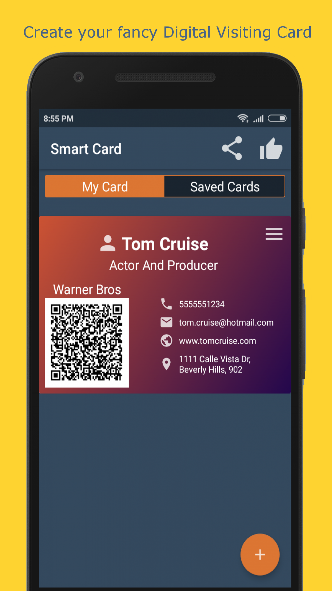 Smart Card - Digital Visiting Card with QR Code:Amazon.com:Appstore for ...