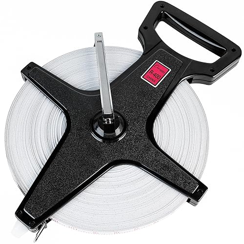 Champion Sports Open Reel Measure Tape, 400 ft, 120 Meters, with Metal ...