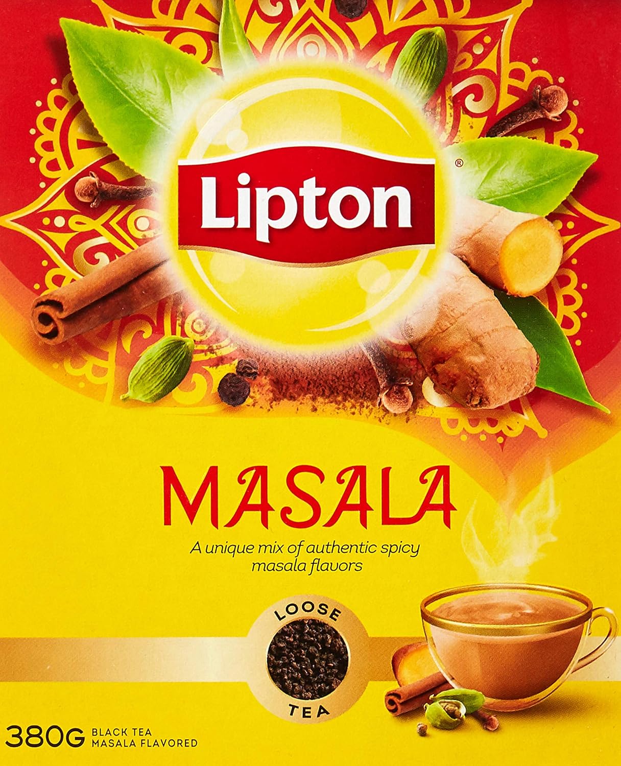 Lipton Yellow Label Masala Loose Tea, 380 gm: Buy Online at Best Price ...