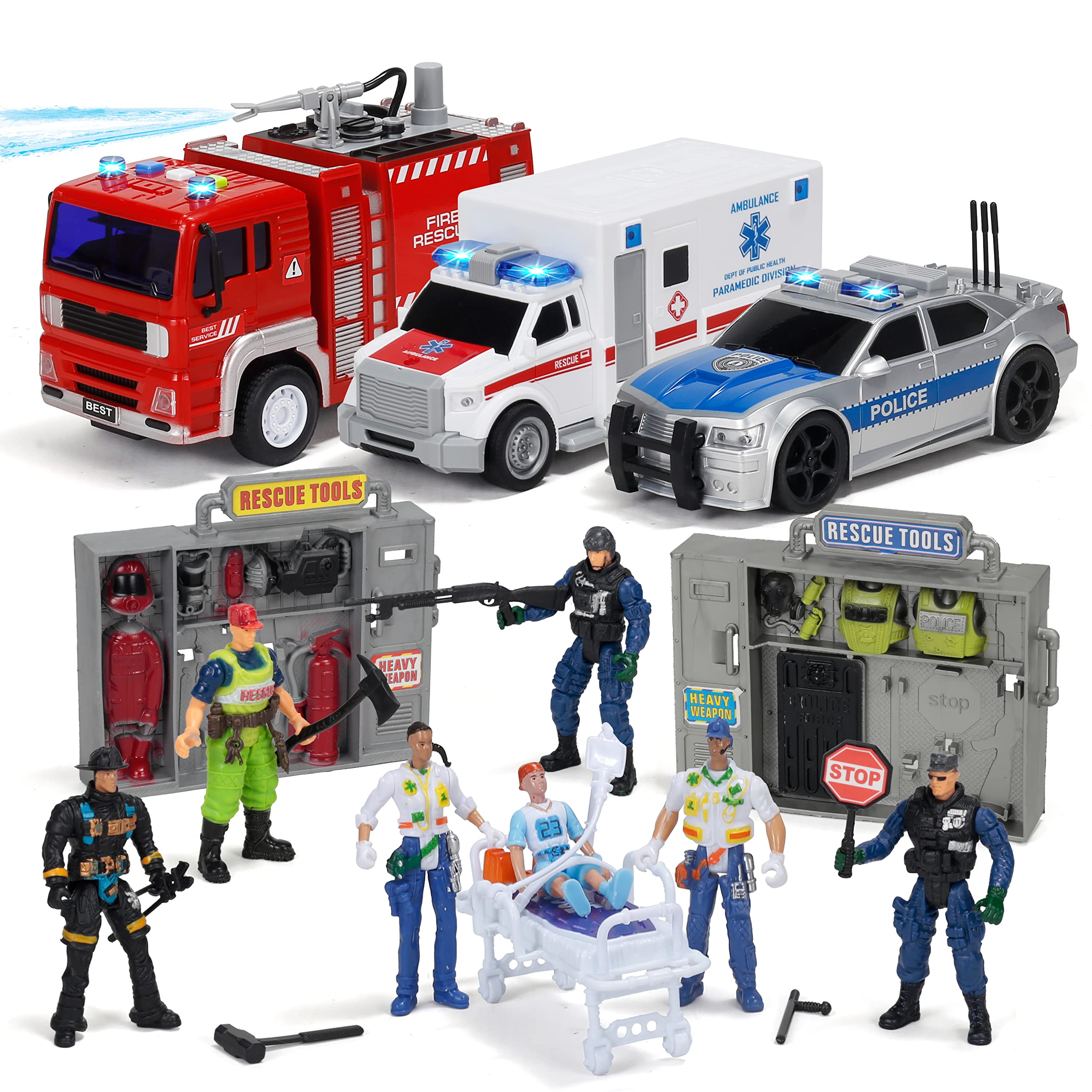 Mua City Emergency Vehicle Set with Police Car Including Rescue ...