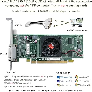 Amazon.com: Epic IT Service - AMD Radeon HD 7350 512MB graphics card ...