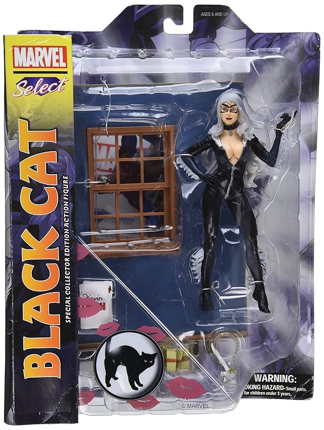 Marvel Select Black Cat: Special Collector Edition Action Figure With Highly Detailed Base ...