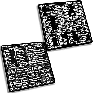 Amazon.com: SYNERLOGIC Mac OS (M1+Intel) + Word/Excel (for Mac) Quick Reference Guide Keyboard ...