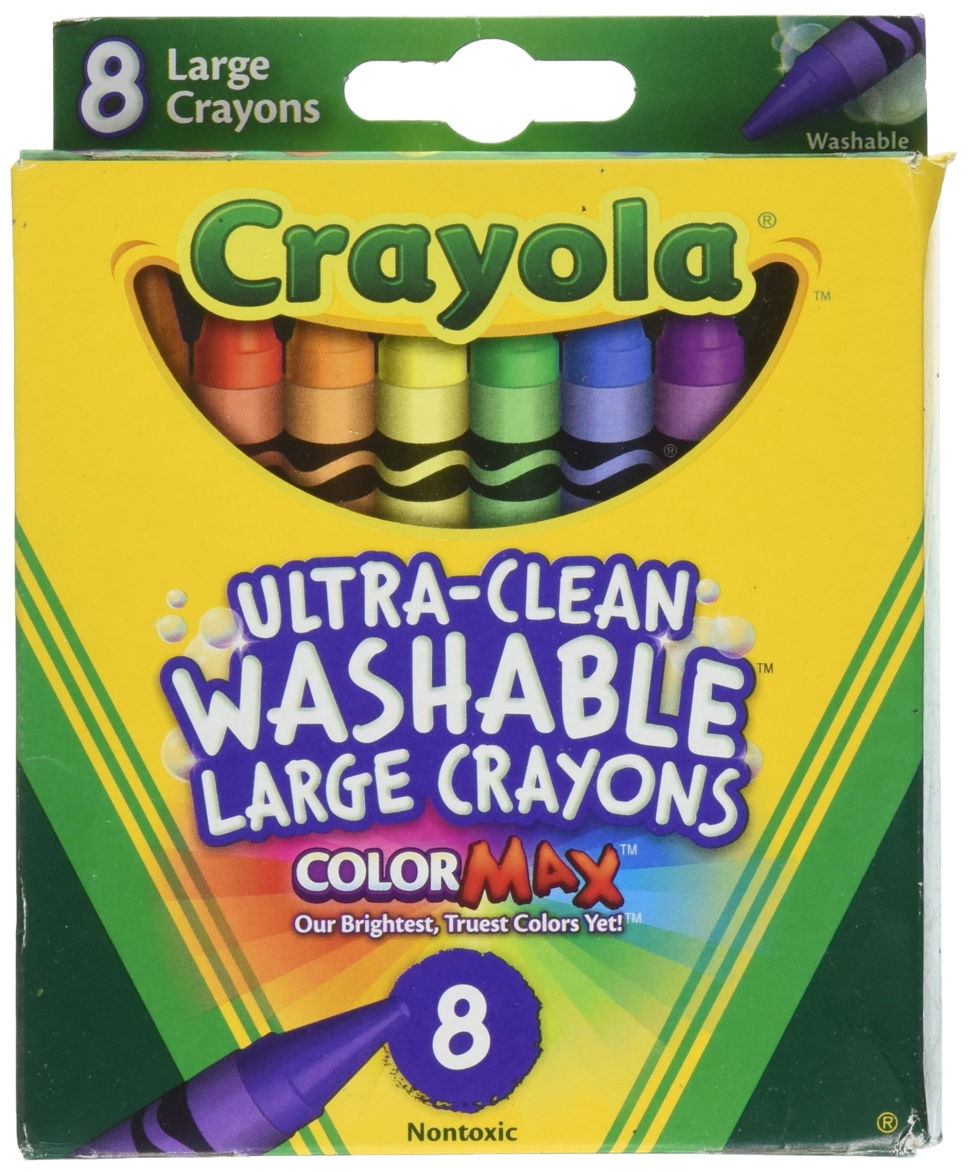 Mua Crayola Washable Crayons, Large, 8 Colors - 2 Packs trên Amazon Mỹ ...
