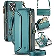 Amazon.com: Strapurs Crossbody Wallet Case Compatible with iPhone 15 RFID Blocking 7-Card Holder ...